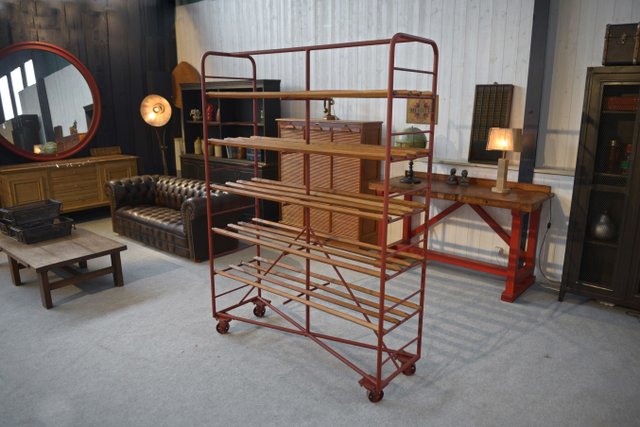 Chariots Industriels en Métal et Bois, 1950s en vente sur Pamono