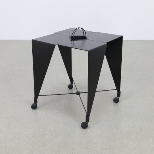 Harlequin Side Table on Wheels from Errebi, Italy, 1980s for sale at Pamono