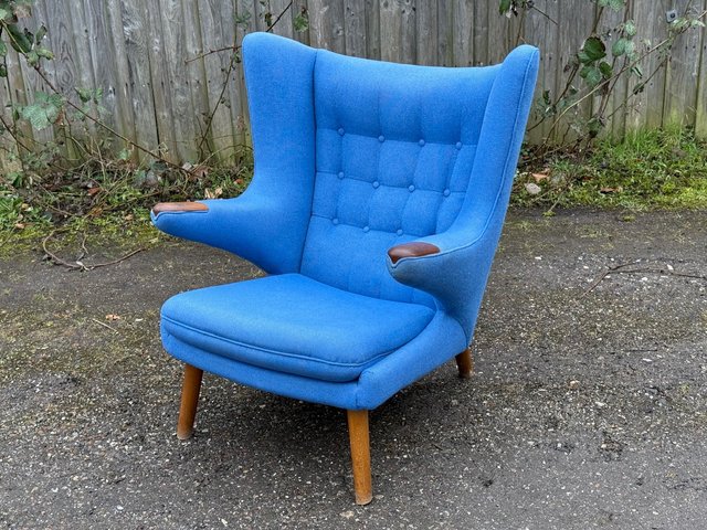 Midcentury Modern Danish Papa Bear Chair by Hans J. Wegner for A.P ...