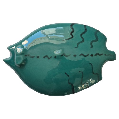 Mid-Century Ceramic Flounder Wall Sculpture, 1970s for sale at Pamono