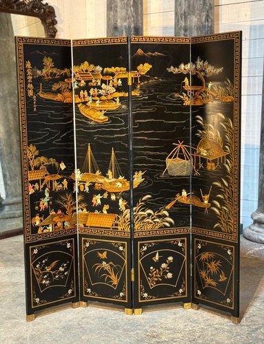 Biombo Chinoiserie, años 20 en venta en Pamono