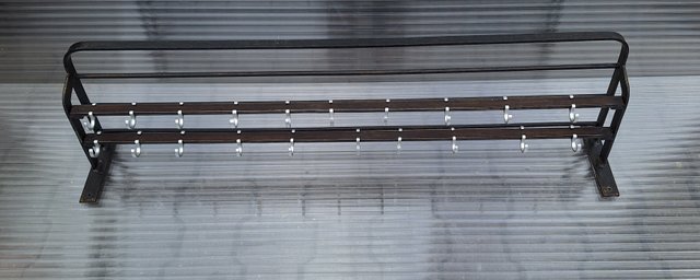 Minimalist Restaurant Wall Coat Rack in Black Iron with Adjustable ...