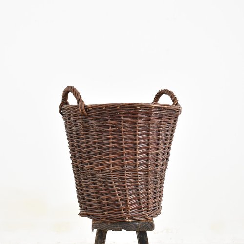 Vintage Wicker Log Kindling Basket, 1960s for sale at Pamono