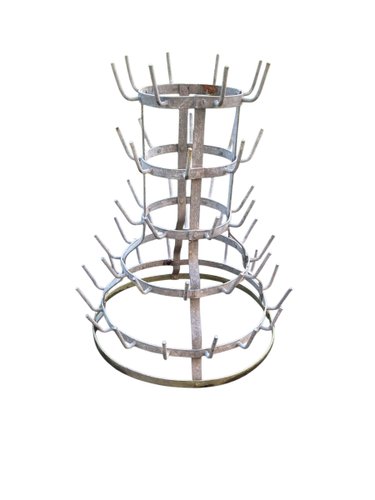 French 52 Peg Bottle Dryer Garden Sculpture, 1950 for sale at Pamono