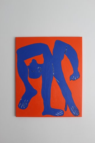 Bodasca, The Blue Man, Acrylique sur Toile, 2025 en vente sur Pamono