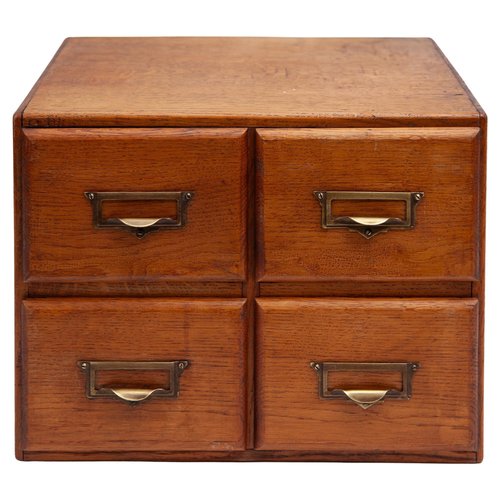 4-Drawer Archive Desk Cabinet, 1930s for sale at Pamono