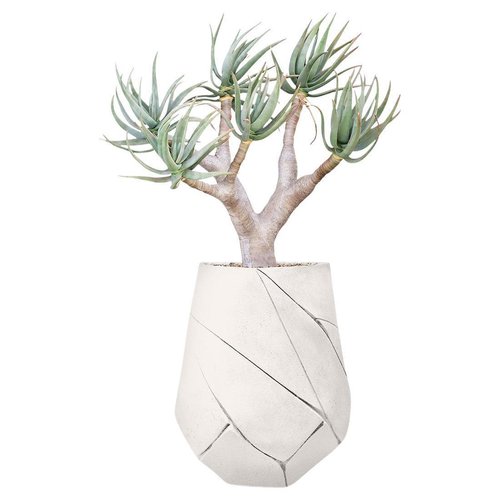 Bhaca Medium White Planter by Indigenus for sale at Pamono