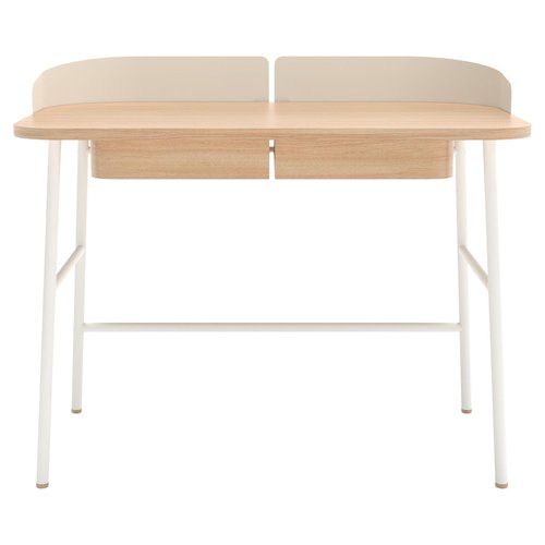 Iridescent White Metal Victor Desk in Natural Oak by Harto for sale at ...