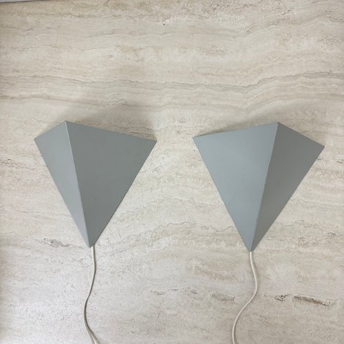 Dutch Metal Wall Lamps by J. J. M. Hoogervorst for Anvia Almelo, 1960s ...