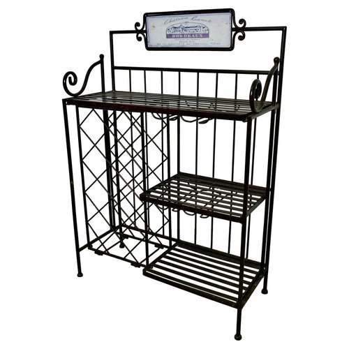Folding Metal Bordeaux Wine Rack, 1960s for sale at Pamono