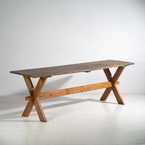 Table de Salle à Manger Verte, 1920s en vente sur Pamono