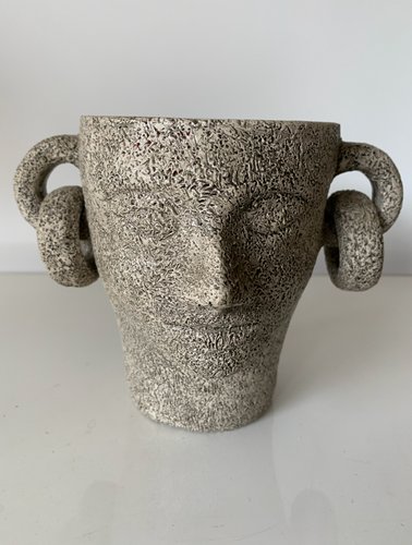 Gray and Red Anthropomorphic Pot by Francis Triay, 1950s for sale at Pamono
