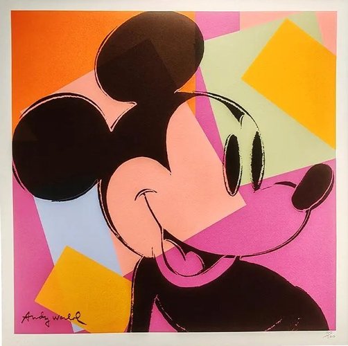 Andy Warhol, Mickey Mouse, Lithograph, 1980s for sale at Pamono