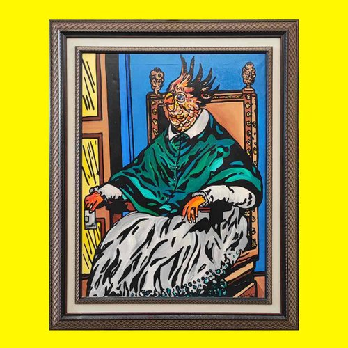 Max Hamlet, Innocent Tenth Sail, Homage to Francis Bacon, 1987, Acrylic Painting on Canvas ...