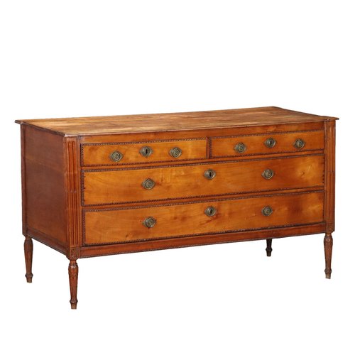 Neoclassical Cherry Chest of 4 Drawers, 1700s for sale at Pamono