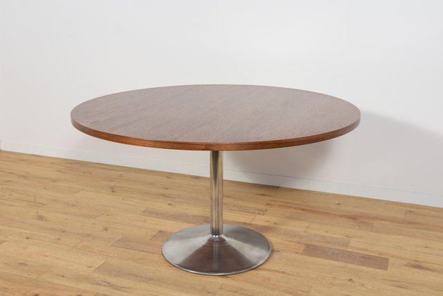 Mid-Century Modern Round Dining Table, Denmark, 1970s for sale at Pamono