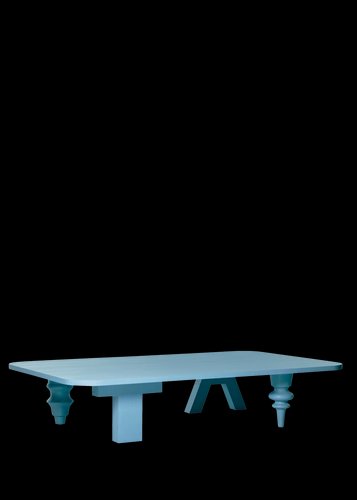 Mesa baja Multileg rectangular en azul de Jaime Hayon para BD Barcelona ...