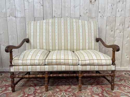 Louis XIII Walnut Bench Sofa for sale at Pamono