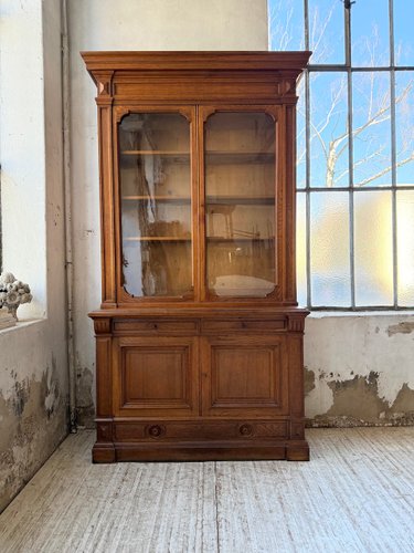 Napoleonic Glazed Oak Bookcase, 19th Century for sale at Pamono