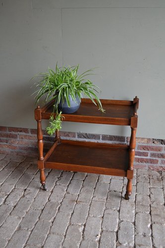 Oak Wooden Tea Trolley for sale at Pamono