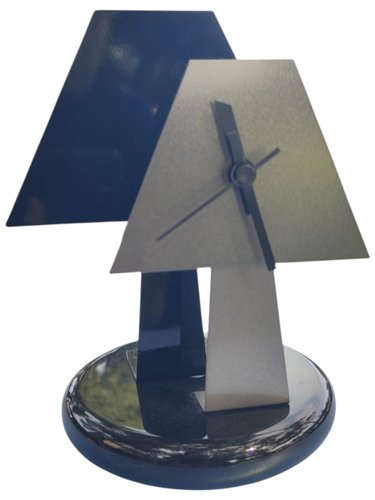 Radical Table Lamp Clock in Lacquered Metal, 1980s for sale at Pamono