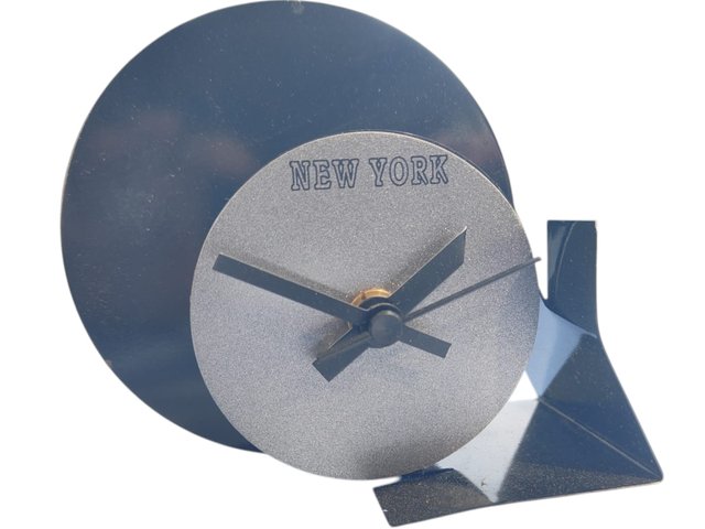 Radical Table Clock in Black and Gray Lacquered Metal, 1980s for sale ...