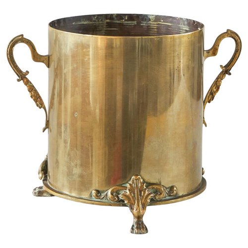 Early 20th Century Bombshell Trench Art Vase in Patinated Brass, 1950s ...