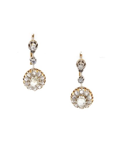 Edwardian Diamond Sleepers Earrings, Set of 2 for sale at Pamono