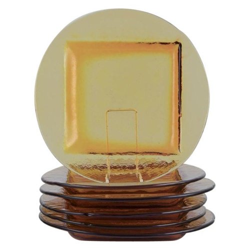 Scandinavian Glass Dinner Plates in Smoke-Coloured Glass, 1970s, Set of ...
