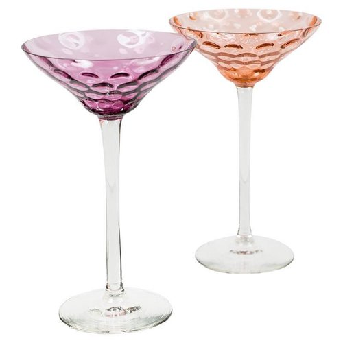 Art Nouveau Champagne Glasses by Koloman Moser attributed to Meyrs Nephew, 1902, Set of 2 for ...