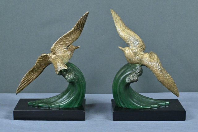 Regulate Bookends from Mélo, 1930, Set of 2 for sale at Pamono