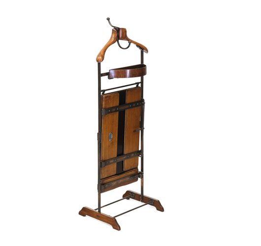 English Deluxe Valet Stand with Trouser Press, 1920s for sale at Pamono