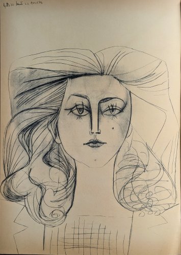 Pablo Picasso, Françoise Gilot Portrait, Limitierte Fotolithografie ...