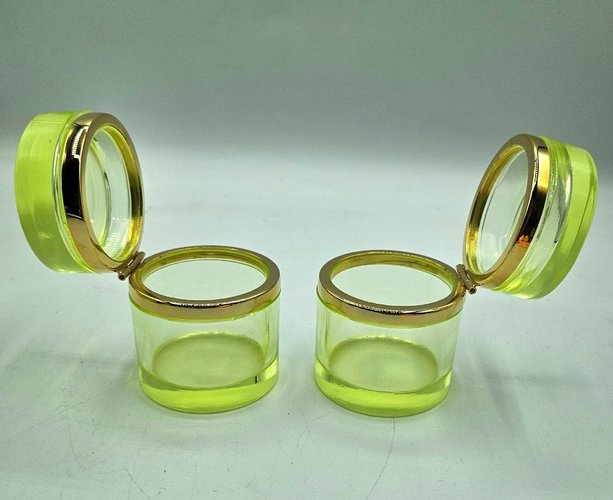 Antique Bohemian Uranium Crystal Cylindrical Boxes, 1920s for sale at ...