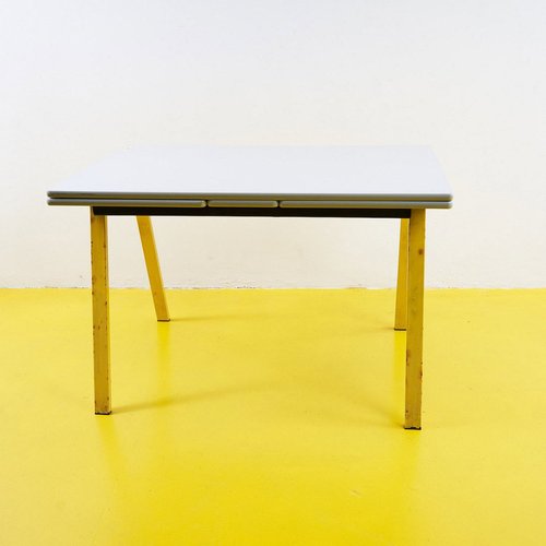 Industrial Table with Iron Legs and Extendable Resistant Chipboard Top ...