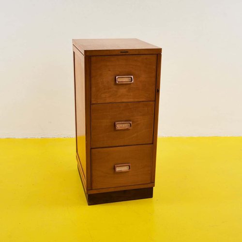 Vintage Filing Cabinet in Wood for sale at Pamono