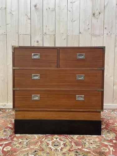 Marine Style Mahogany Chest of Drawers for sale at Pamono
