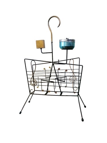 Ashtray and Magazine Rack with Musical Notes, 1950s for sale at Pamono