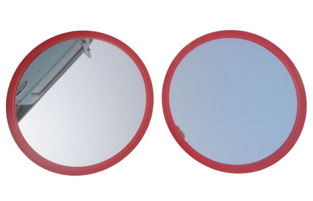 Vintage Plastic Wall Mirrors, Set of 2 for sale at Pamono