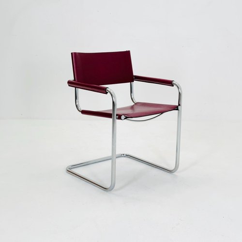 Mid-Century Wine Red Model MG5 Centro Studi Wine Red Chair by Mart Stam ...