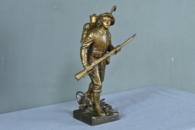 The Alpine Hunter in Bronze by E. Carlier, Late 19th Century for sale ...