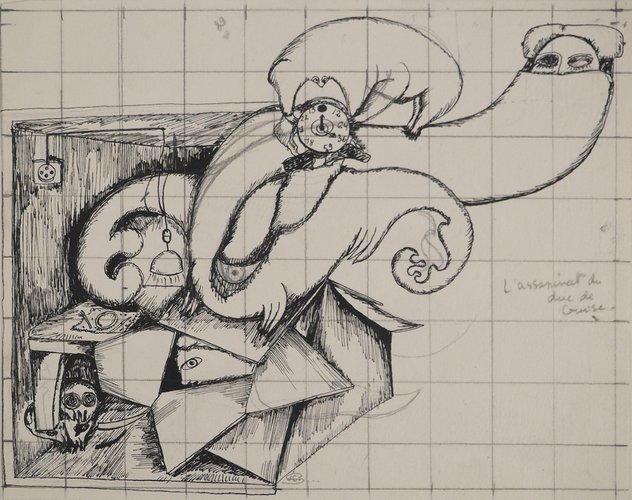 Jean-Claude Silbermann, Sneaky Signs, Sleeping Time, Original Drawing ...