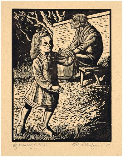 Rudolf Nehmer, Blessed Are the Spiritually Poor, 1948, Woodcut for sale ...