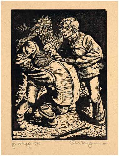Rudolf Nehmer, Blessed Are the Peacemakers, 1948, Woodcut for sale at ...