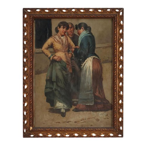 Three Female Figures, Oil on Canvas, Framed for sale at Pamono