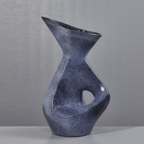 Large Free-Form Ceramic Pitcher Vase, 1950s for sale at Pamono