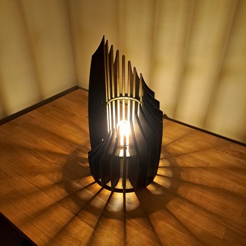Parametric Plywood Table Lamp by Parametric Manufacture for sale at Pamono