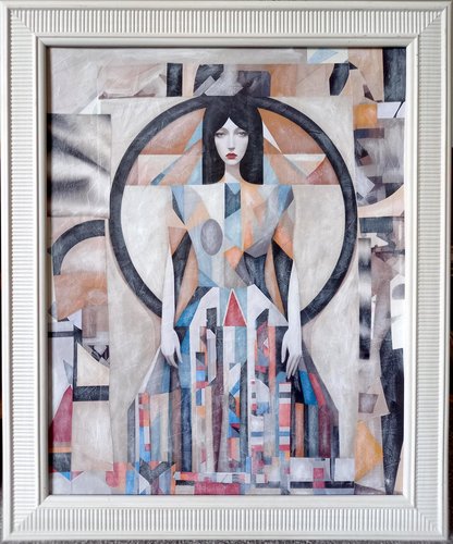 Christopher Barrow, Her Circle of Control, Mixed Media, 2025 in vendita ...
