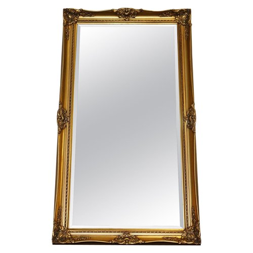 Large French Style Golden Ornate Wall Regal Mirror for sale at Pamono