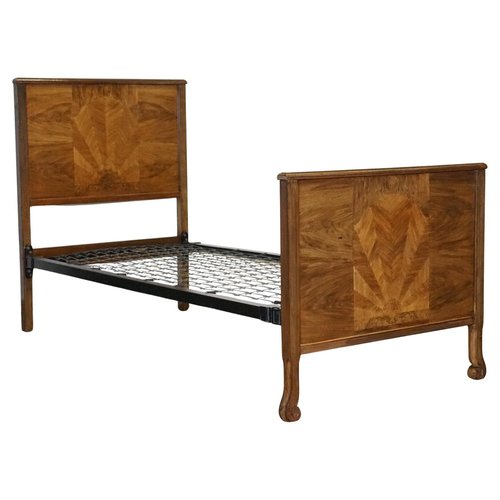 Art Deco Burr Walnut Single Bed for sale at Pamono